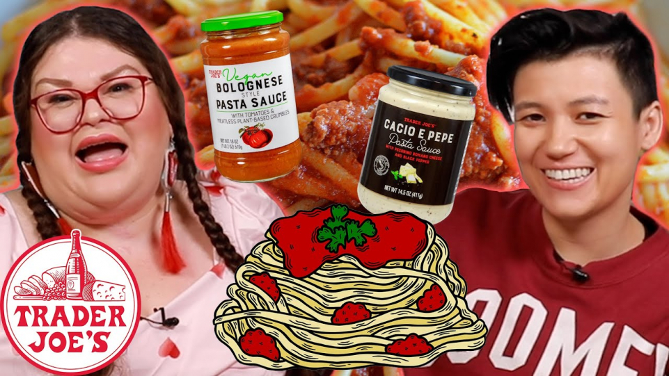 Kristin And Jen Try Every Trader Joe’s Pasta Sauce | Kitchen & Jorn - Cozy Comfy Couch