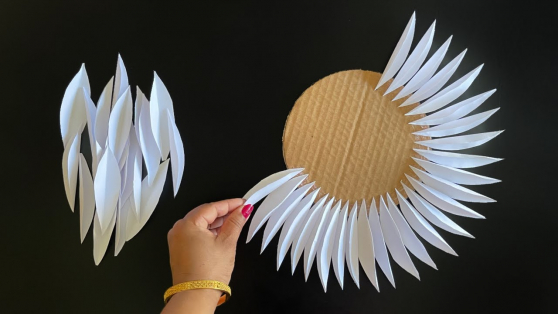 Beautiful White Paper Wall Hanging / Paper Craft For Home Decoration ...