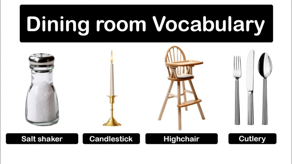 Dining room Vocabulary in English - Cozy Comfy Couch